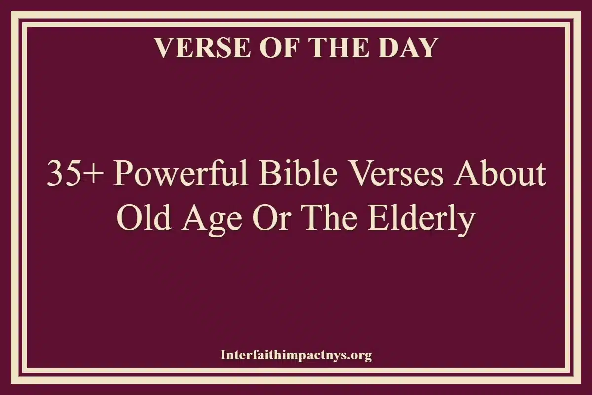 35+ Powerful Bible Verses About Old Age Or The Elderly - Bible Verses ...