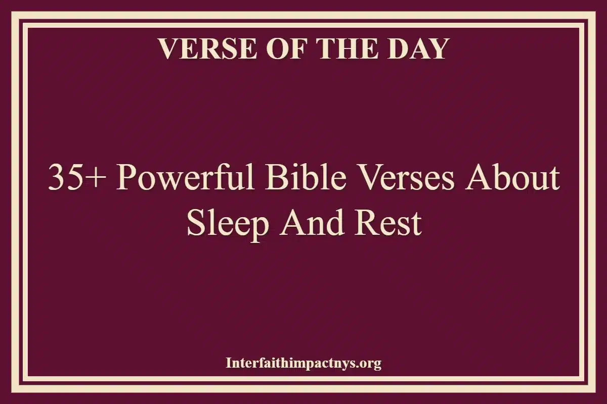 35+ Powerful Bible Verses About Sleep And Rest - Bible Verses Meaning