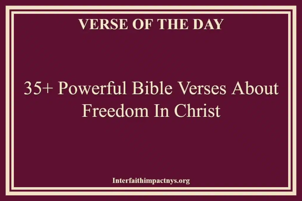 35+ Powerful Bible Verses About Freedom In Christ - Bible Verses Meaning