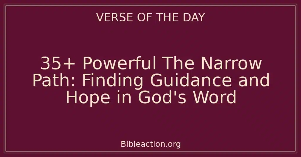 35+ Powerful The Narrow Path: Finding Guidance and Hope in God's Word ...