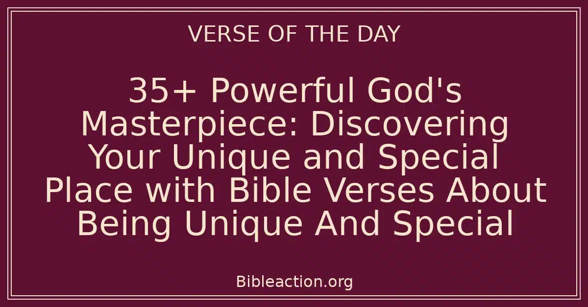 35+ Powerful God's Masterpiece: Discovering Your Unique and Special ...